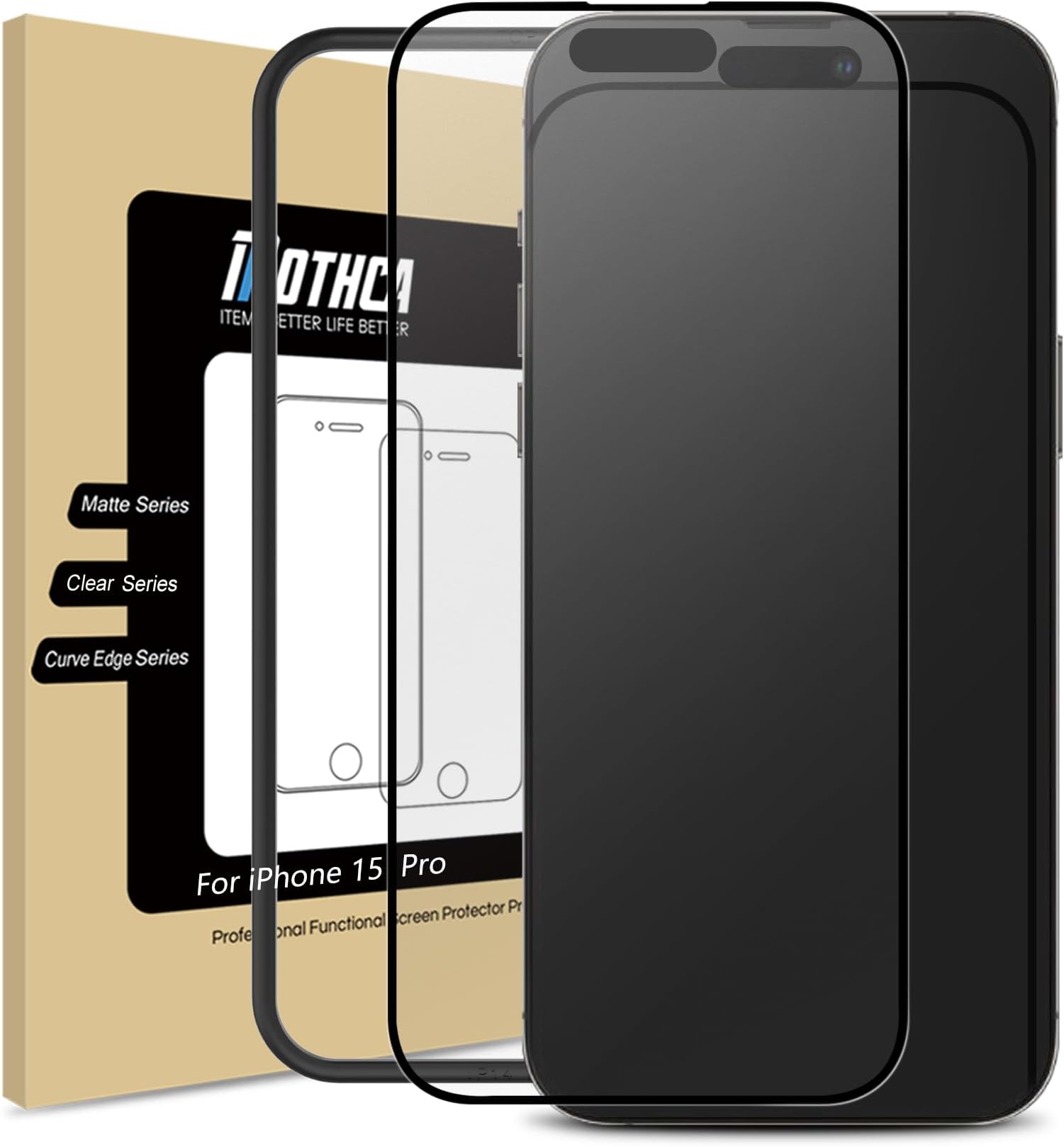 Amazon.com: Mothca Matte Glass Full Coverage Screen Protector for ...