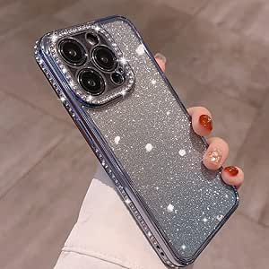 Amazon.com: Bonitec Compatible with iPhone 14 Pro Max Glitter Case Women Girls Bling Sparkle ...