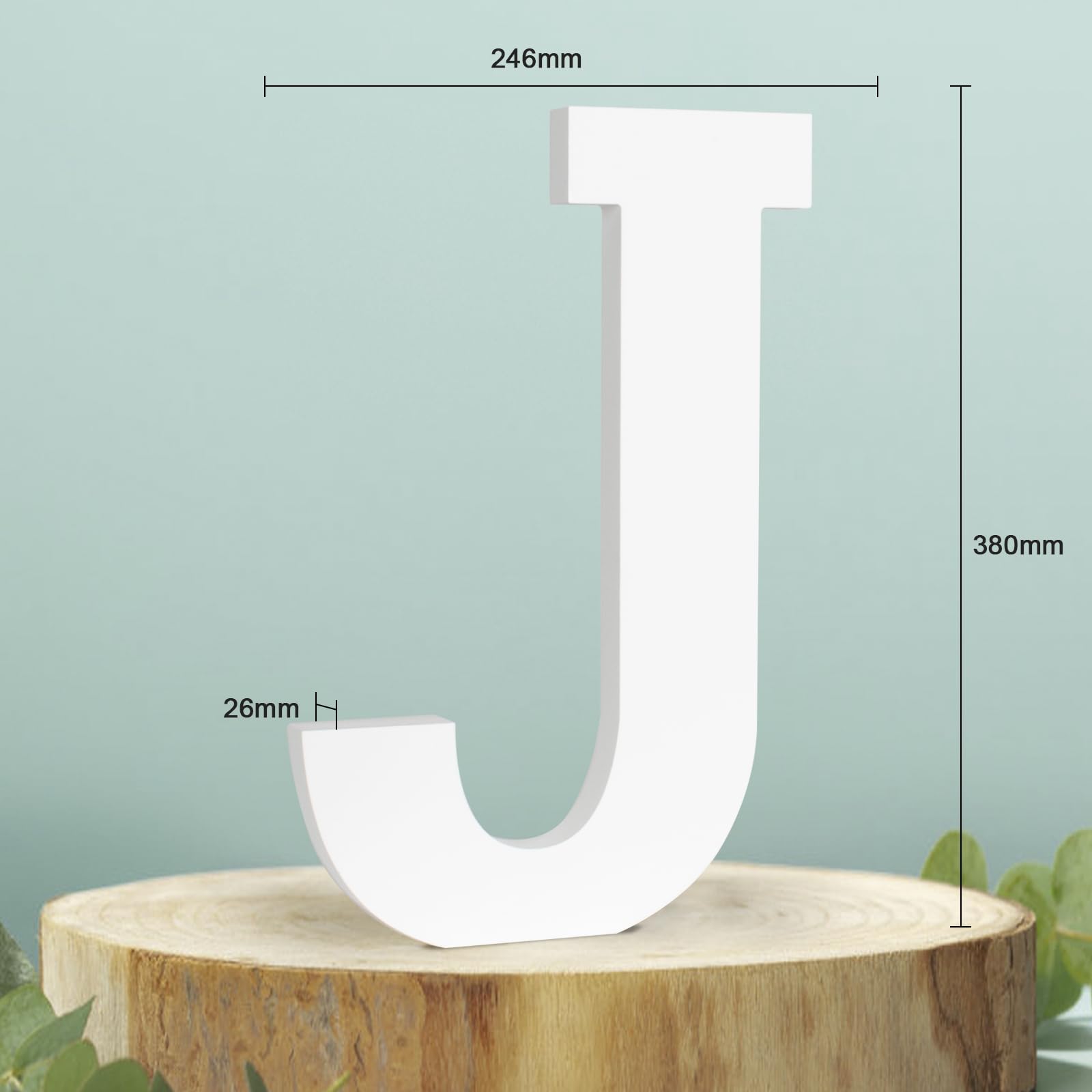 Snapklik.com : 15 Inch White Wood Letters, Extra Large Unfinished ...