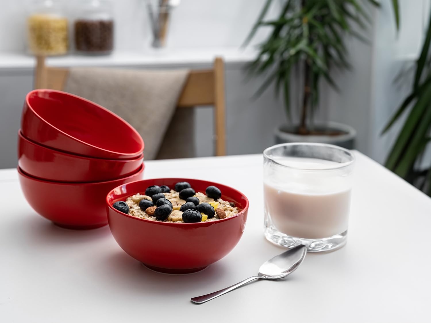 KooK Ceramic Cereal Bowls, Microwave, Dishwasher and Freezer Safe ...