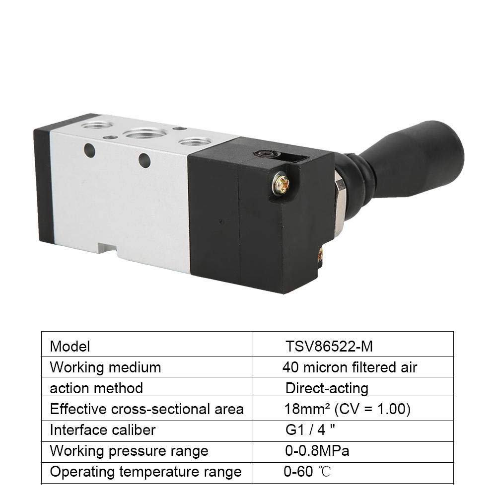 Buy G1/4 Lever Valve,Two-Position Five-Way Mechanical Valve,Diaphragm ...