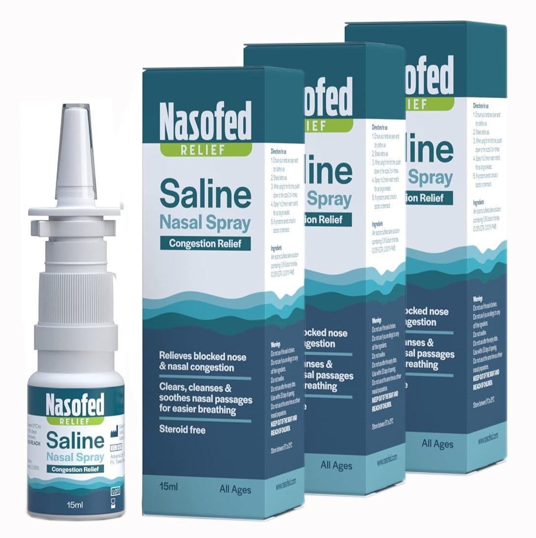 Nasofed Relief Nasal Spray 15ml x 3 : Amazon.co.uk: Health & Personal Care