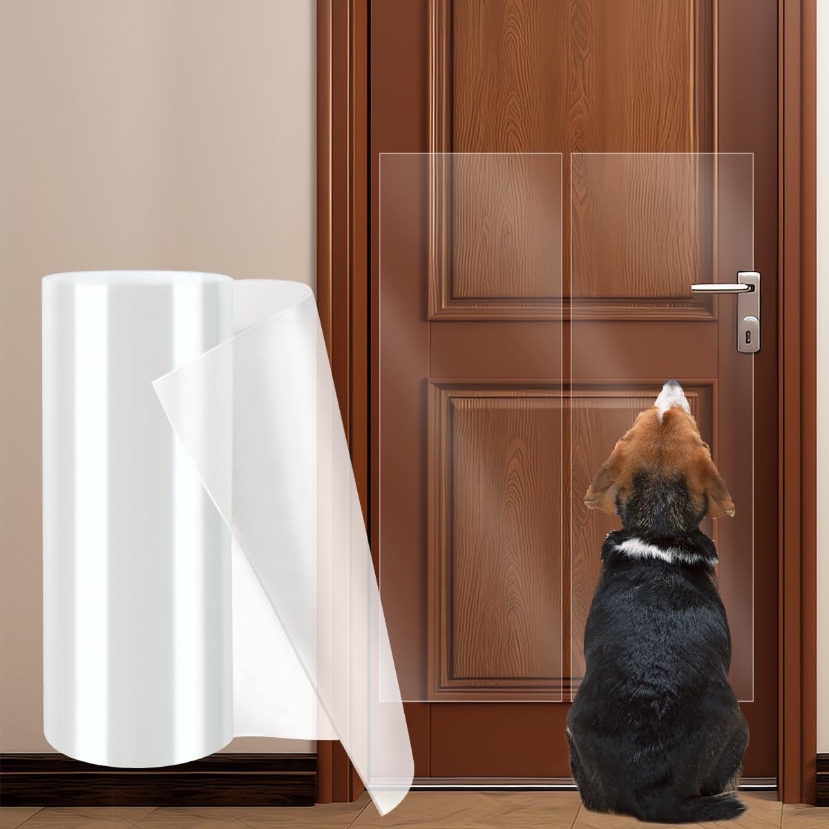 TMBMLPP Door Protector from Dog Scratching, 21cm x 3m Transparent Door ...