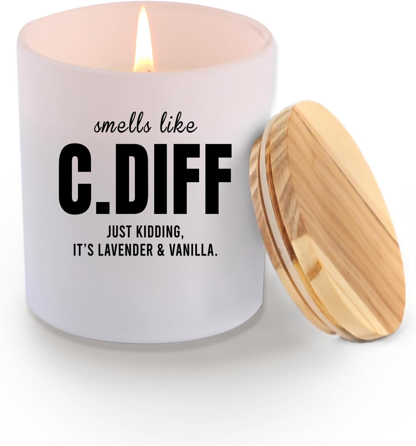 Amazon.com: Ohmique Smell Like C. Diff Candle, White : Home & Kitchen