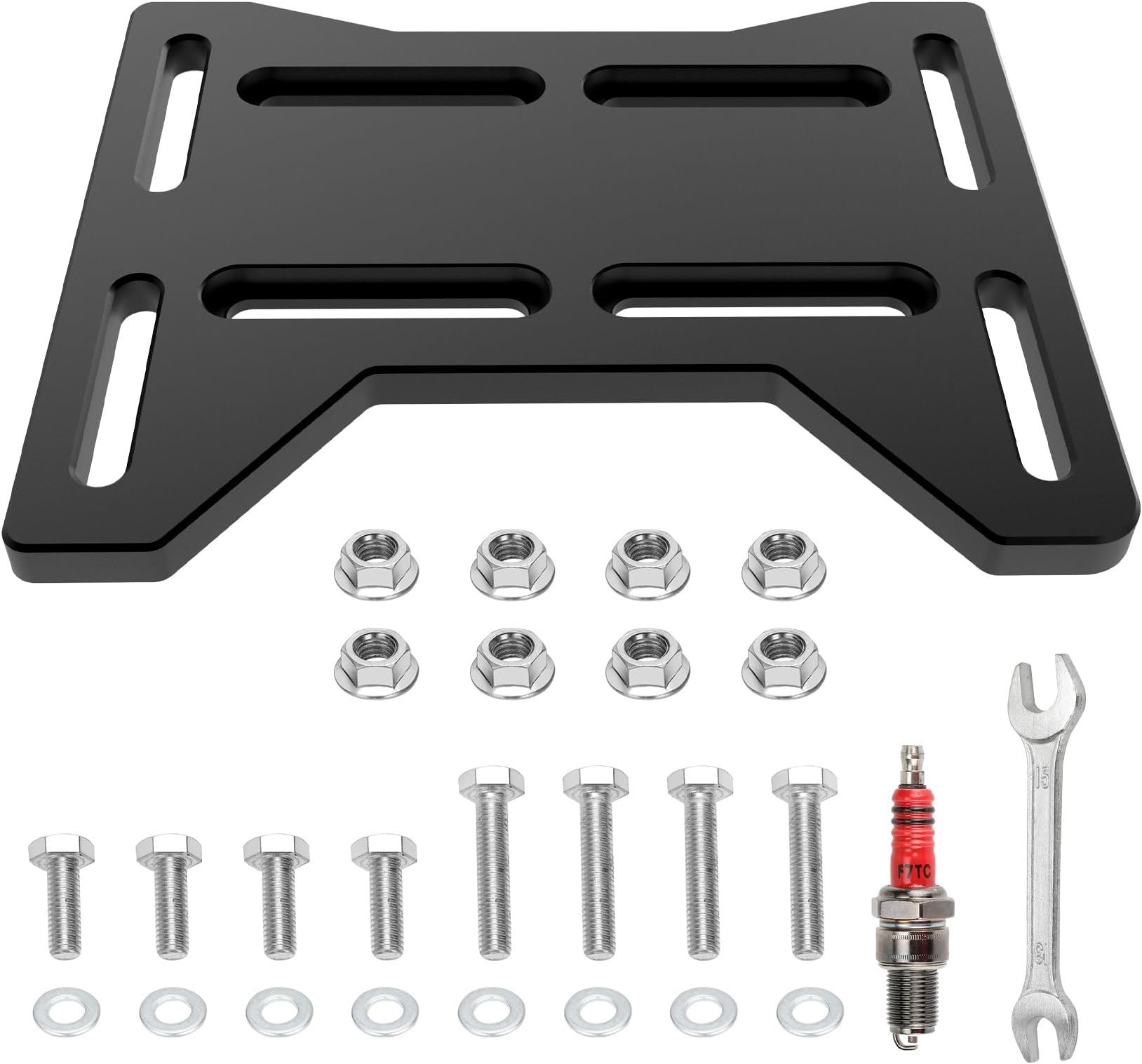 Amazon.com: HIAORS Adjustable Motor Engine Mount Adapter Bracket Plate ...