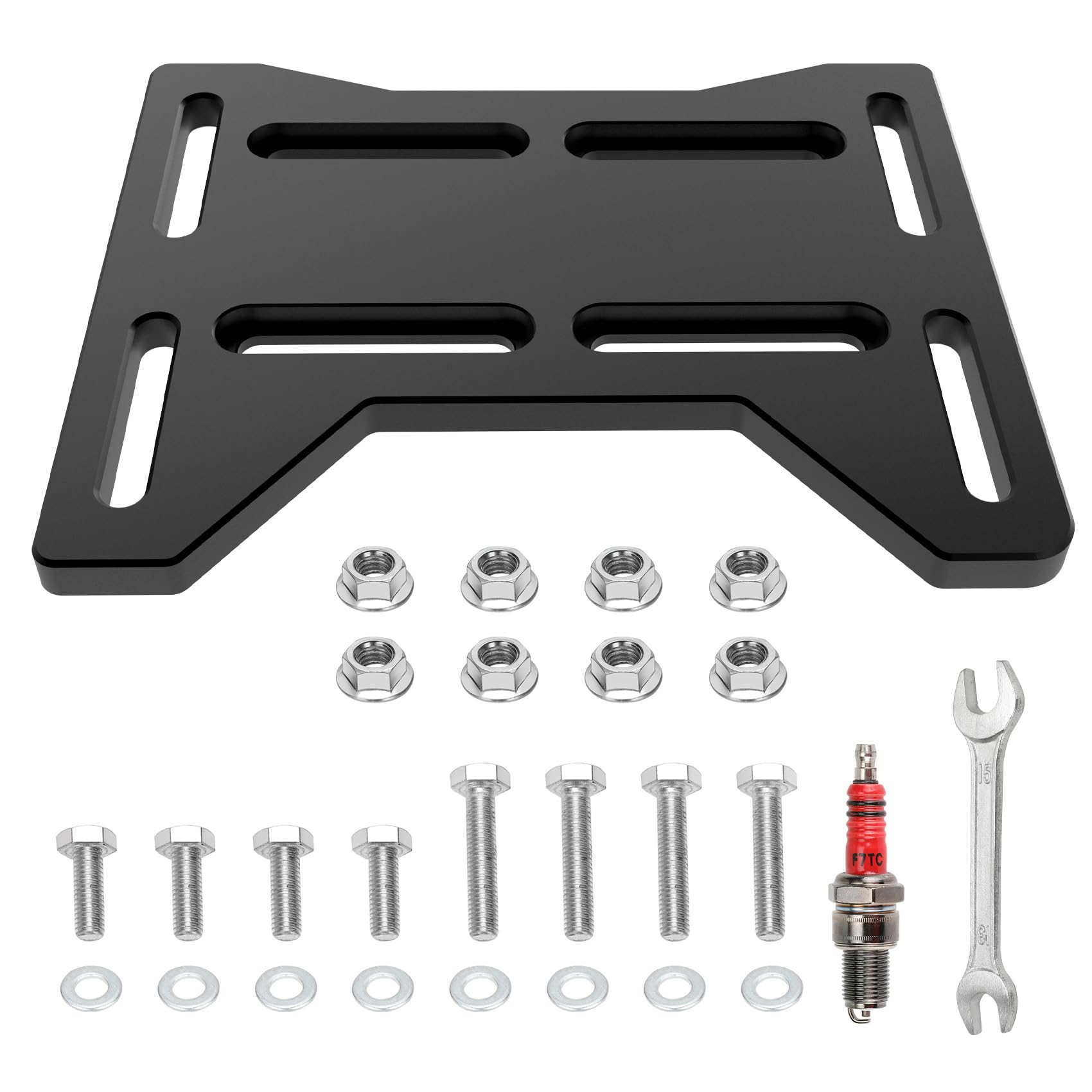 Amazon.com: HIAORS Adjustable Motor Engine Mount Adapter Bracket Plate ...