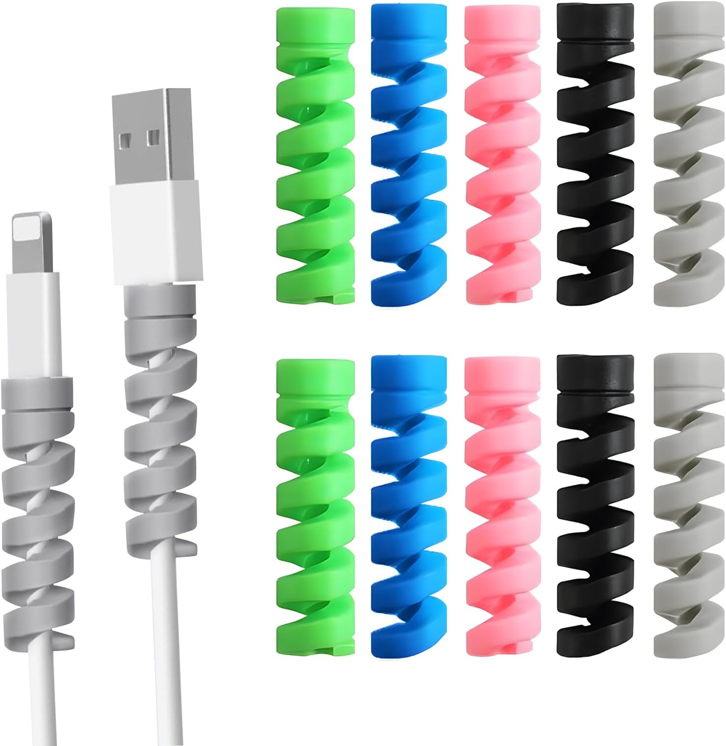 Owlbud Protector de Cables Juego de 10 Piezas para Cargadores Tipo C ...