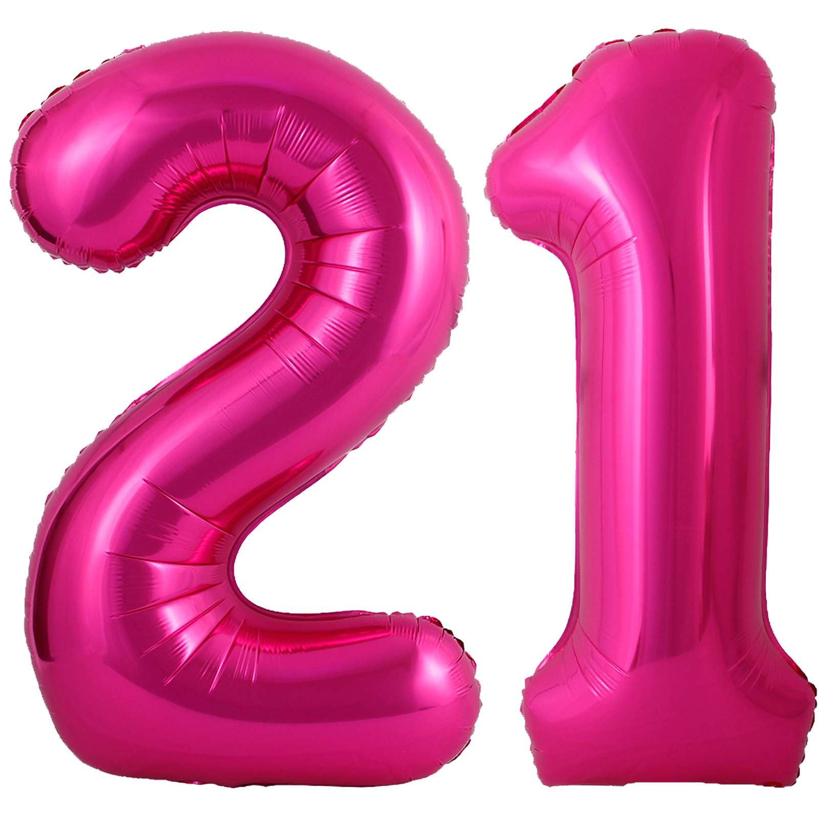 Amazon.com: Hot Pink 21 Number Balloons, 40 Inch Giant Number 21 ...