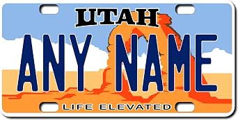 Amazon.com: Personalized Utah License Plate 3" X 6" (inches) Fiberglass ...