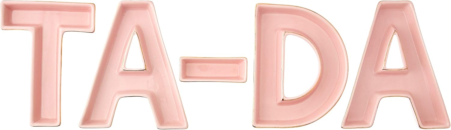 Amazon.com | 8 Oak Lane Ta Da Tall Porcelain Candy Dish, 6", Pink ...
