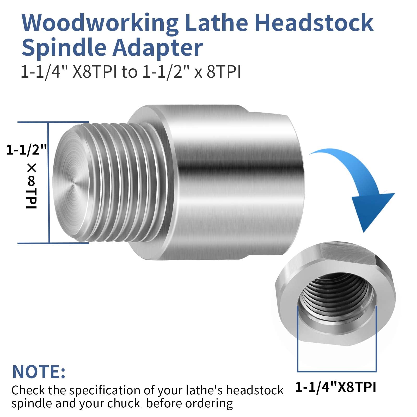 Snapklik.com : PNBO Woodworking Lathe Headstock Spindle Adapter