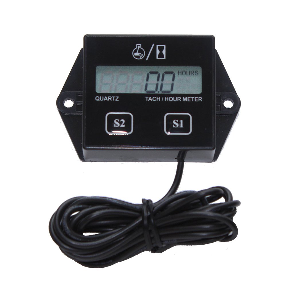 Buy Digital Tach/Hour Meter with Wire, Digital Motorcycle LCD Racing ...
