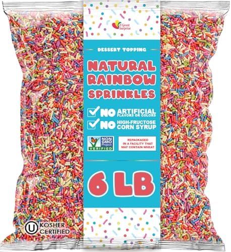 Amazon.com: Bulk Sprinkles Dye Free - 6 Pounds - All Natural Sprinkles ...