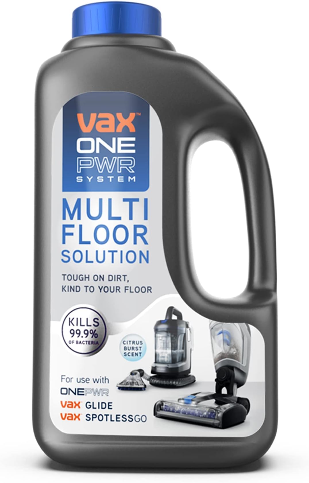 Vax ONEPWR 1L Multifloor Hard Floor Cleaner Solution, Citrus Burst ...