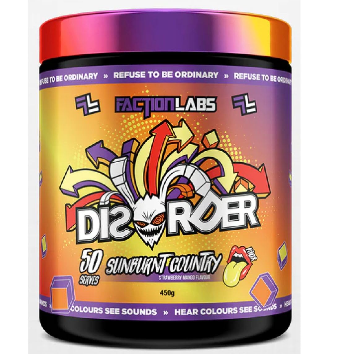 Faction Labs Disorder 50 Serves Sunburnt Country Flavour (Strawberry ...