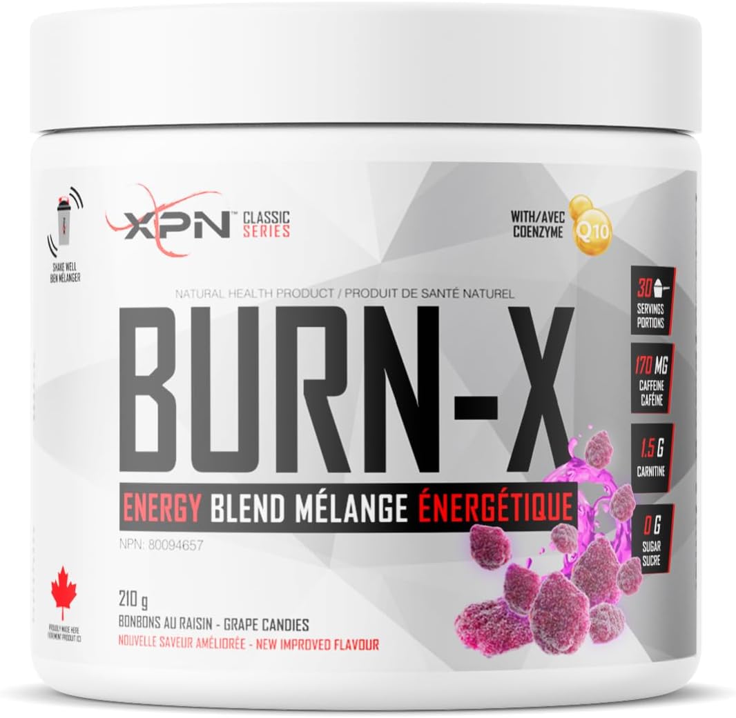 BURN-X | XPN | ENERGY POWDER FORMULA | 210G | 30 SERVINGS | (Grape ...
