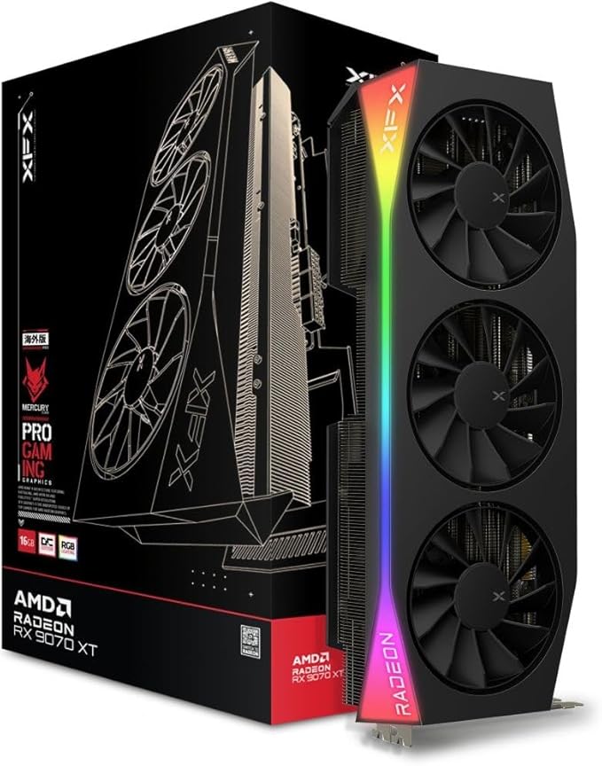 Amazon.com: XFX Mercury AMD Radeon RX 9070XT OC Gaming Edition with RGB ...