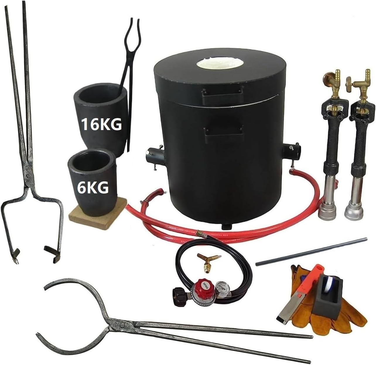 Amazon.com: 16KG/35lbs Propane Smelting Furnace Kits with Crucible ...