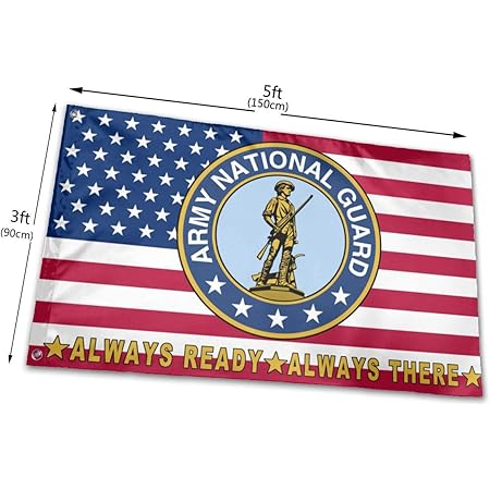 Amazon.com : Home and Holiday Flags US Army National Guard Flag ...