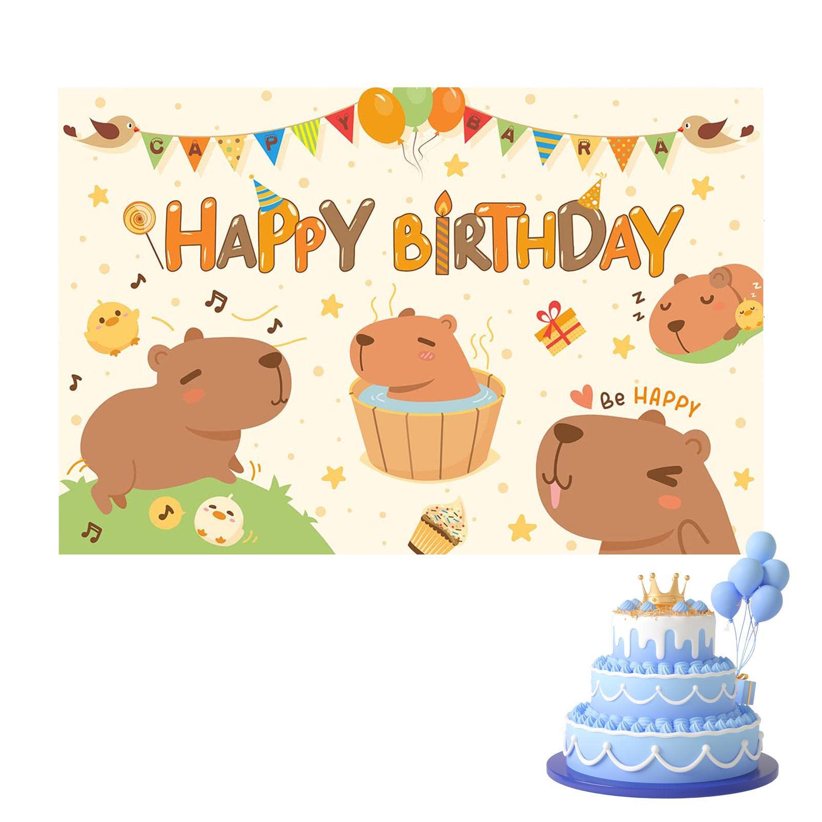 Amazon.com: Hoghaki Capybara Decorations, Capybara Happy Banner ...