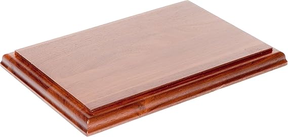 Amazon.com: Plymor Solid Walnut Rectangular Wood Display Base with Ogee ...