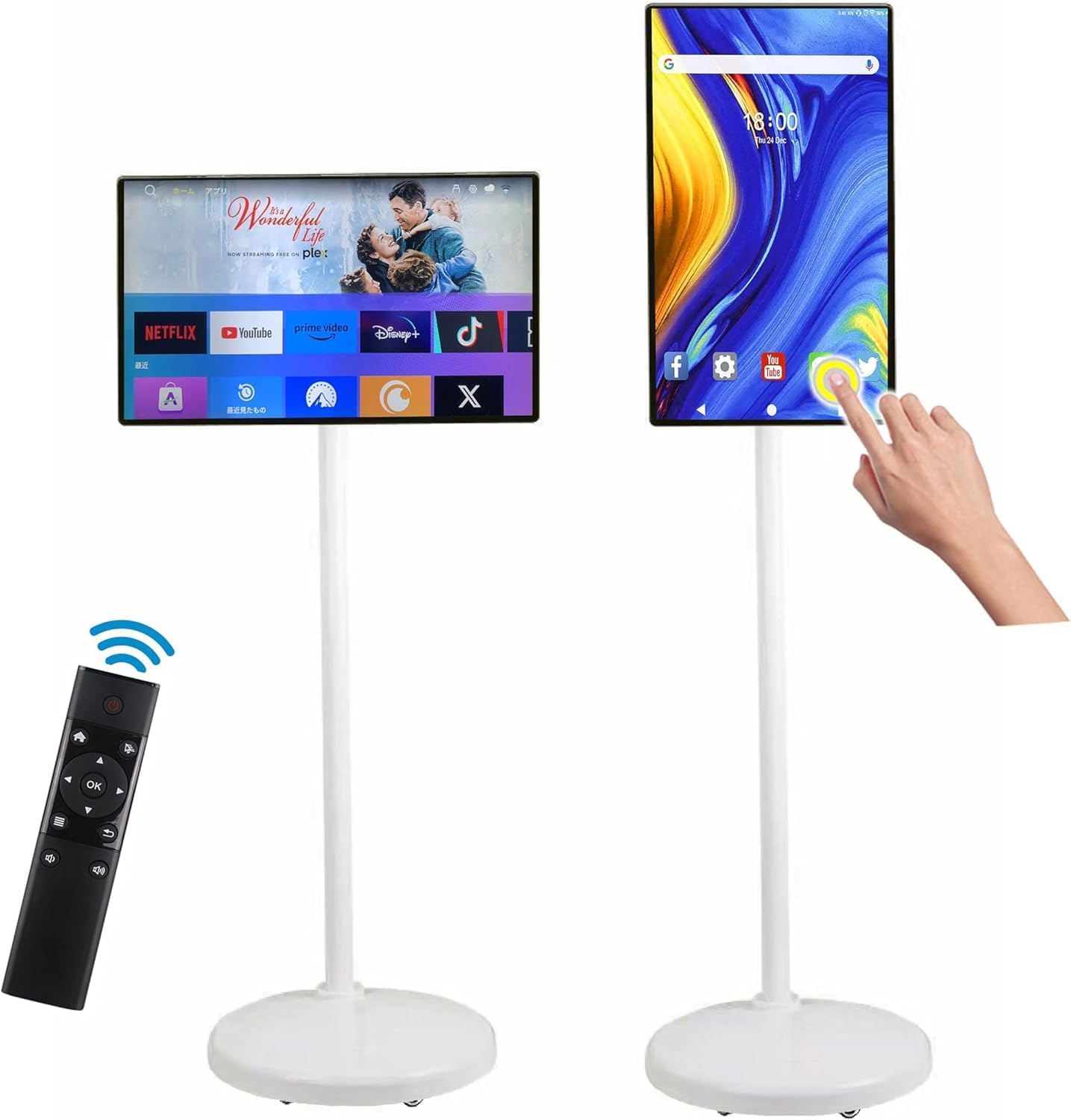 Amazon.co.jp: ARTomo【アトモ】移動式 スマートモニター ディスプレイ モバイルスクリーン 22インチ IPS FHD大画面 ...