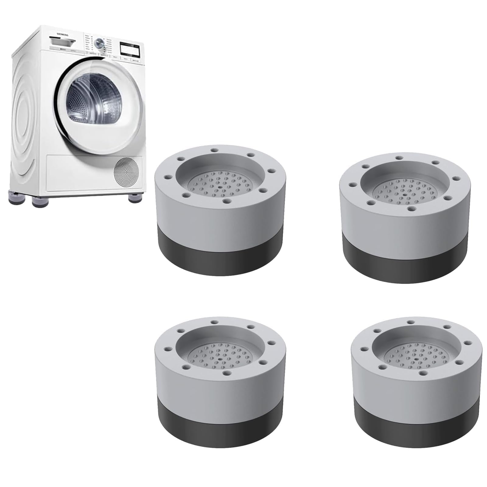 4 PCS Washing Machine Vibration Pads,Washing Machine Anti Vibration ...