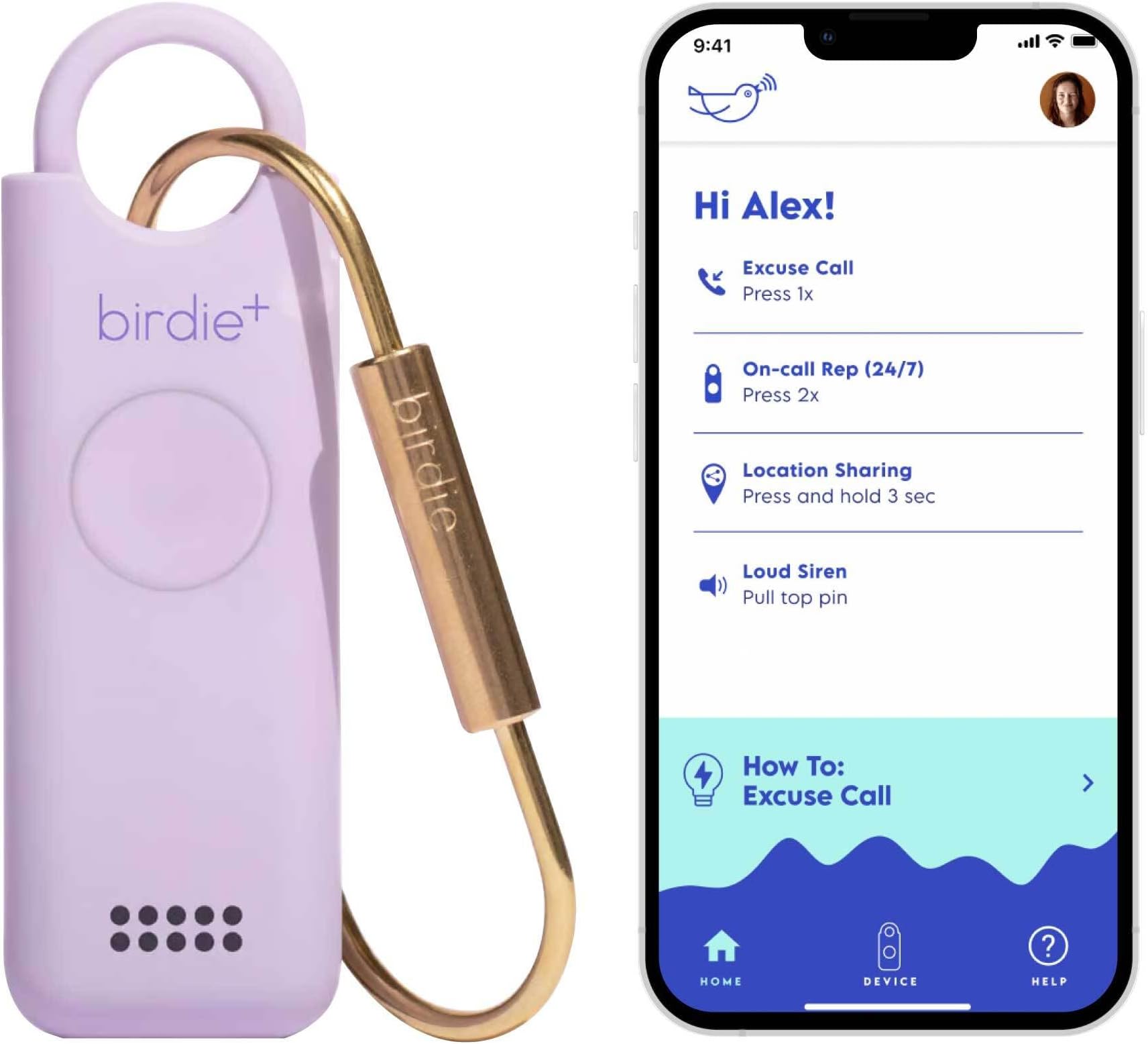 Amazon.com: She’s Birdie - Birdie+ Smart Personal Safety Alarm for ...