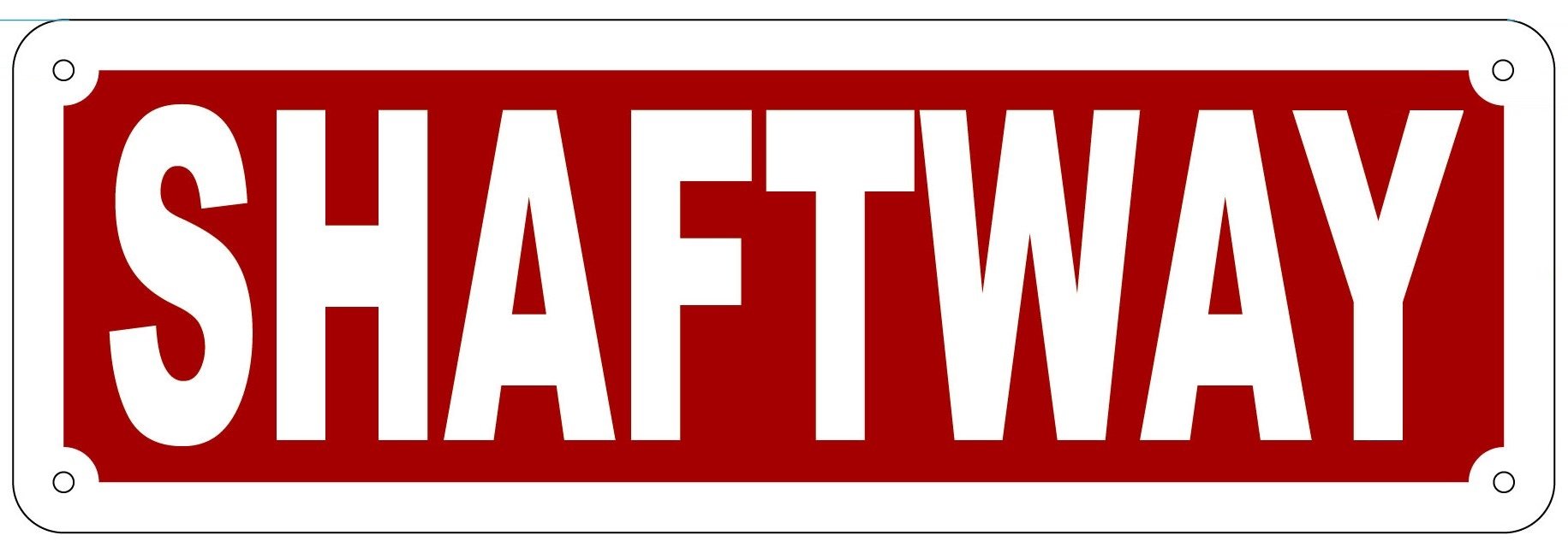 SHAFTWAY Sign (Aluminium Reflective Signs, White 4x12): Amazon.com ...