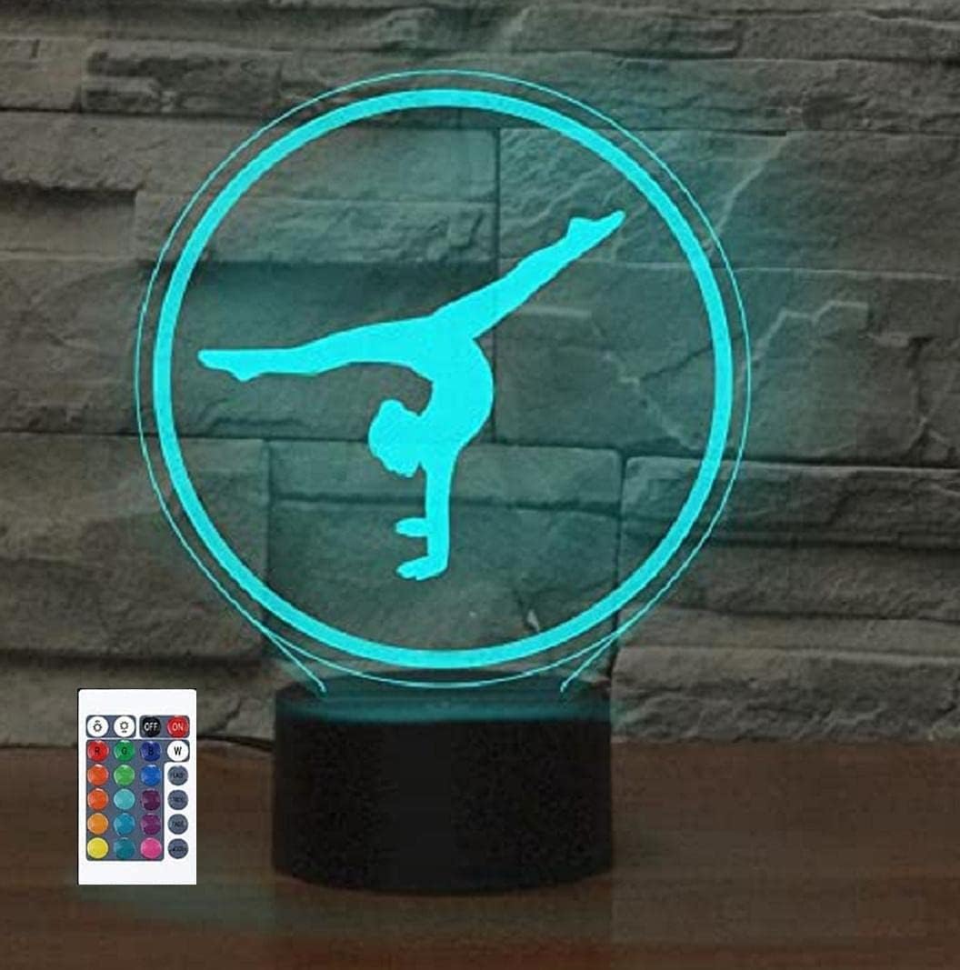 Amazon.com: Cirkooh Gymnastics 3D Optical Illusion Lamp 7 Colors Change ...