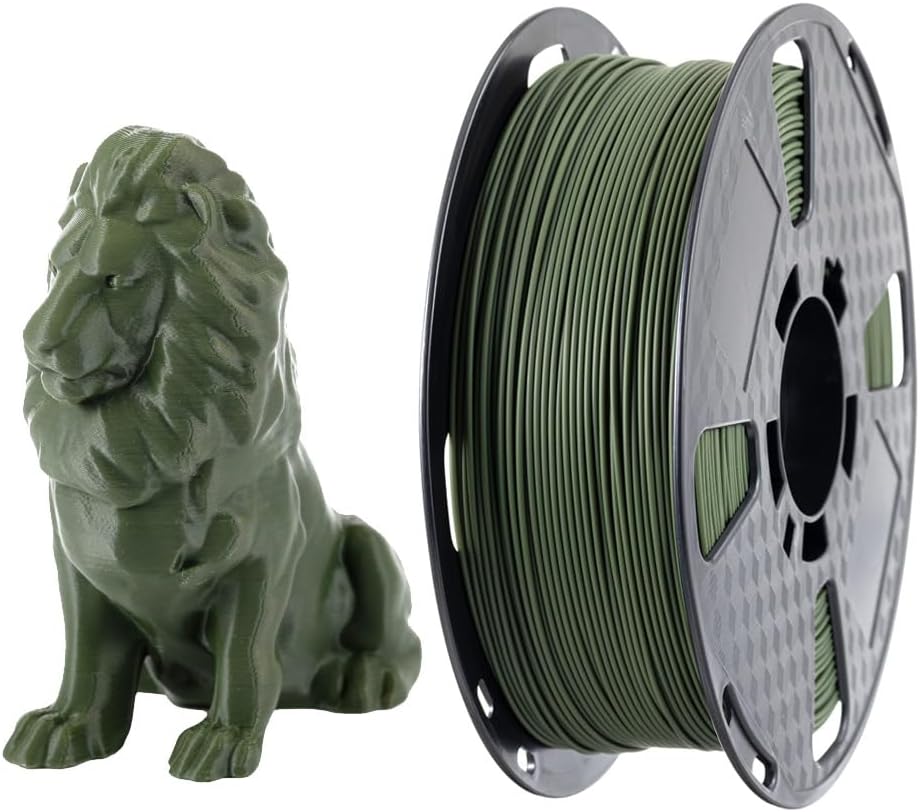 Amazon.com: CC3D PLA+ Olive Green 1.75mm 1KG 3D Printer Filament - FDM ...