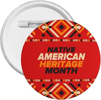 Amazon.com: Native American Heritage Month Button Pins Round Chest Pins ...