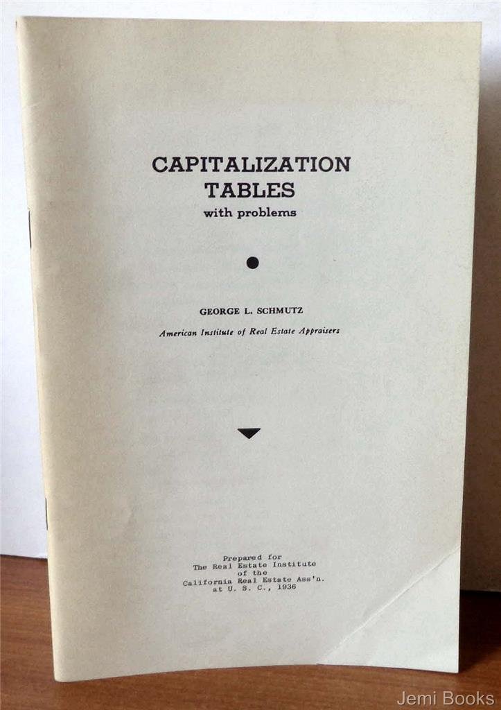 Capitalization Tables with Problems: Amazon.com: Books