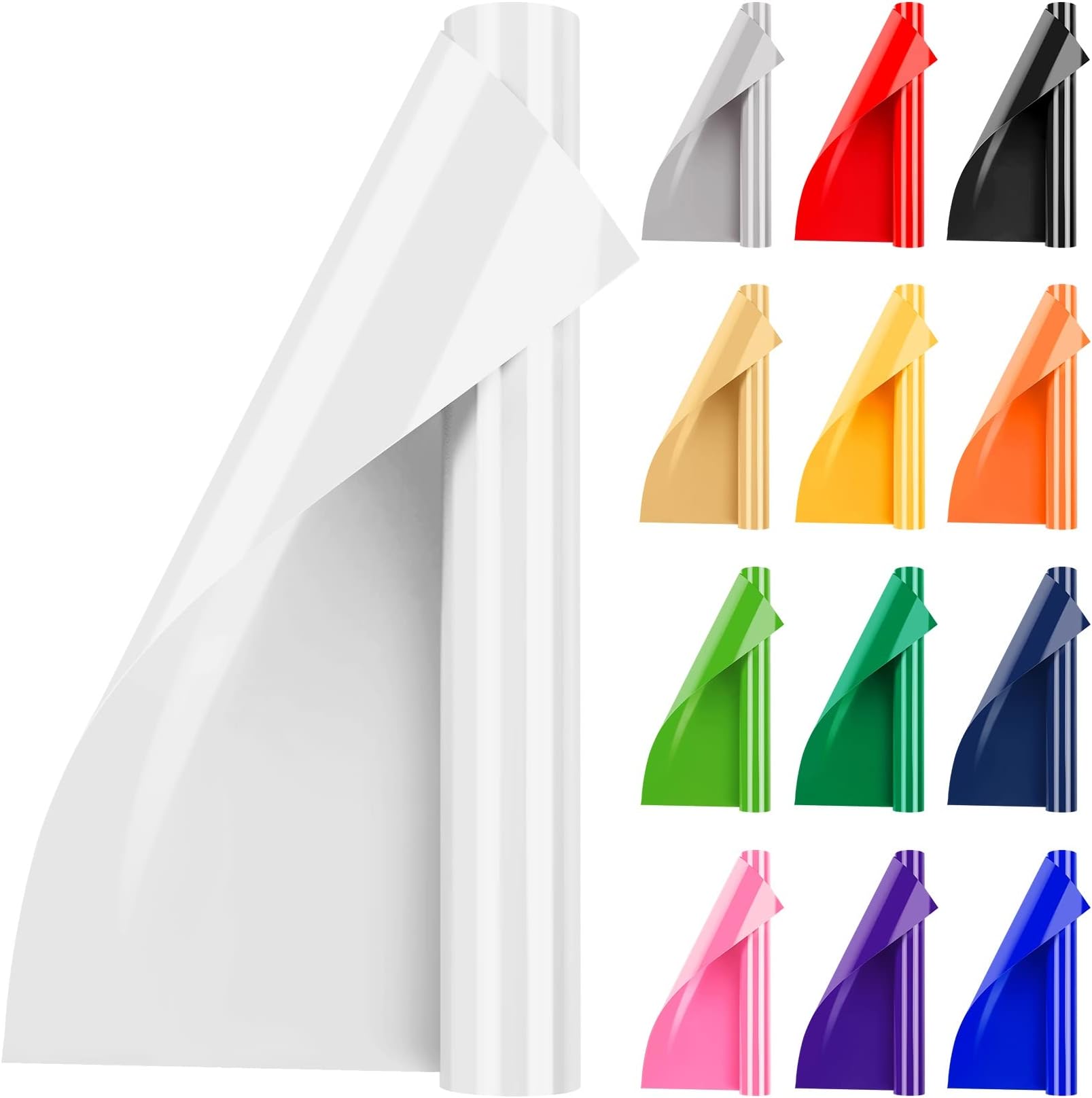 Lya Vinyl 16 Pack Heat Transfer Vinyl Sheets, 12" x 8" HTV Vinyl for ...