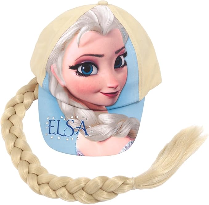 Amazon.com : Disneys Frozen Elsa Baseball Hat with Ponytail : Clothing ...