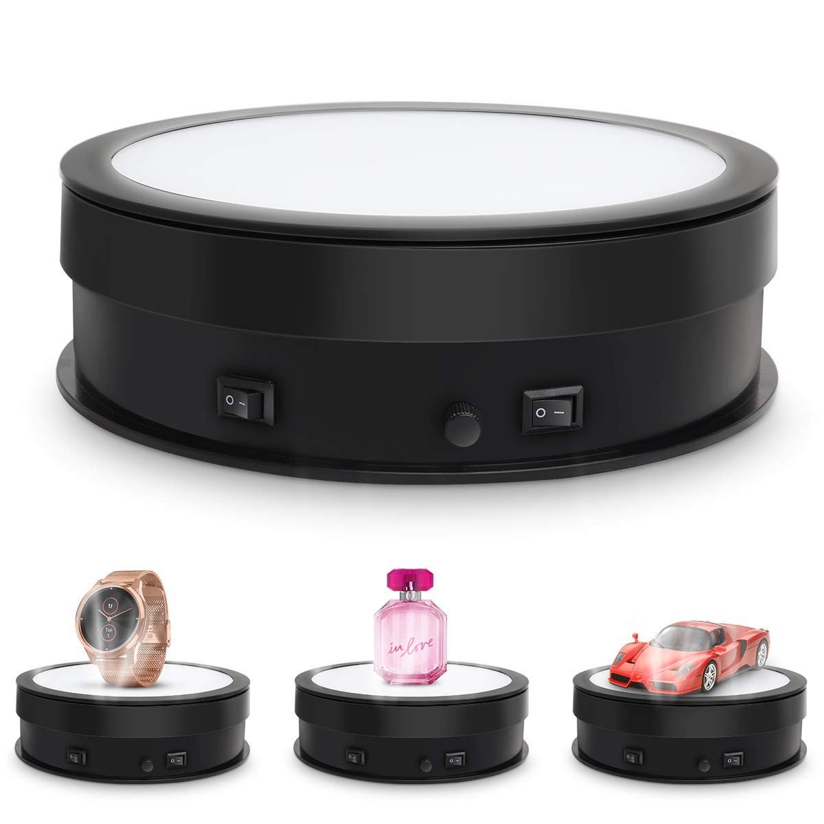 Home Décor Products Foleto Rotating Display Stand 360 Degree Motorized ...