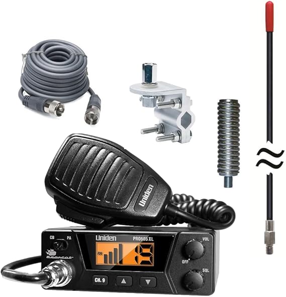 Amazon.com: Uniden PRO505XL CB Radio Full Kit - Includes 4' Antenna, 12 ...