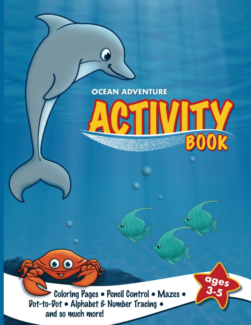 Ocean Adventure Activity Book Ages 3-5: Coloring Activity Book with ...