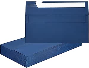Amazon.com : Mulbozy 50 Pcs Navy Blue #10 Business Envelopes, Self Seal ...