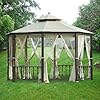Amazon.com : GO Octagon Gazebo Replacement Canopy Top Cover - RipLock ...