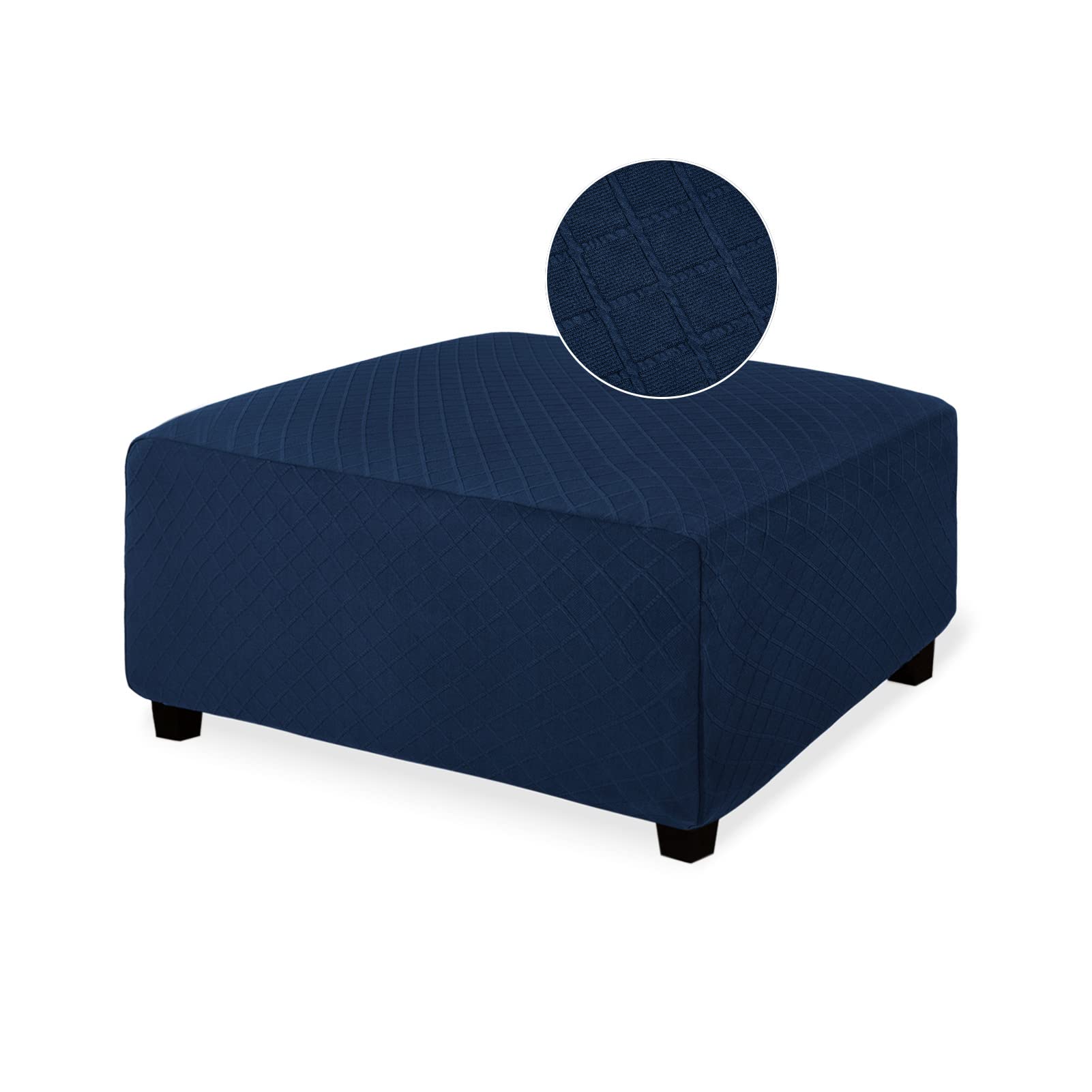 Amazon.com: NeColorLife Ottoman Cover Square Large Ottoman Slipcover ...