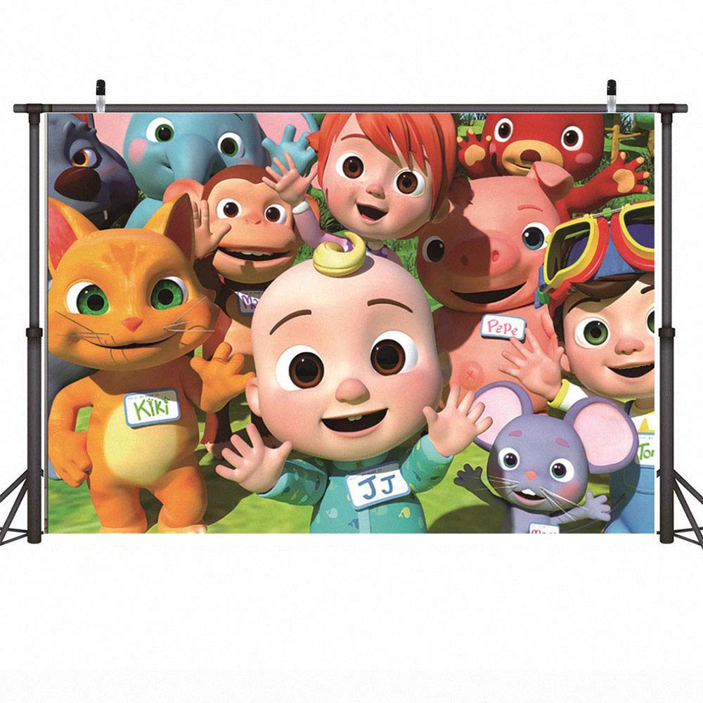 Children Cartoon Backdrops Cartoon Cocomelon Family Theme Photography ...