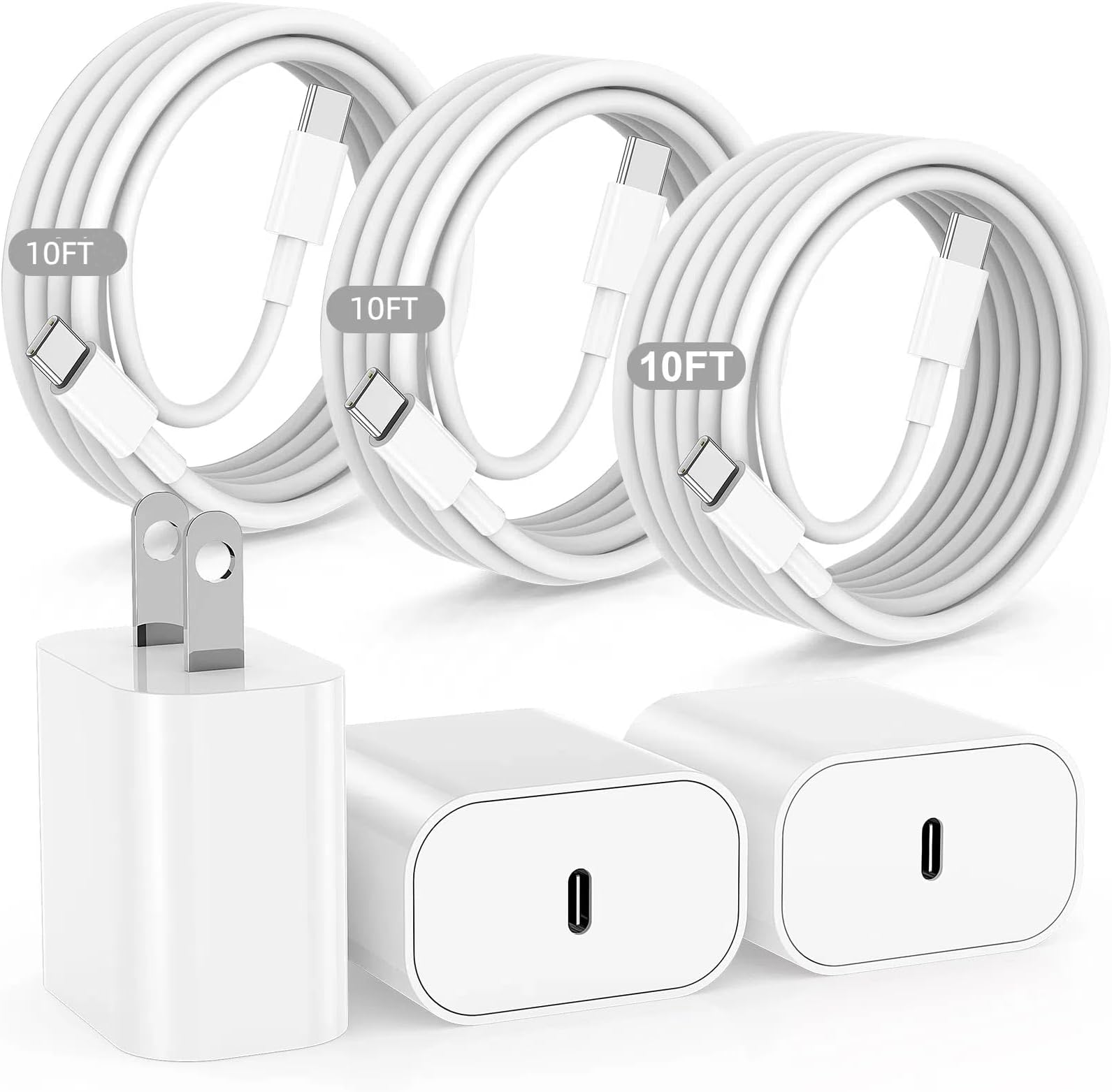 Amazon.com: Fast Charging for i Phone 15 Pro Max Charger 3Pack, 20W ...