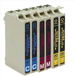 Amazon.co.jp: エプソン用 IC84 互換 ICC84 ICM84 ICY84 【 大容量 シアン マゼンタ イエロー 各2本】全6本/ 互換インク (虫めがね) PX-M780F ...