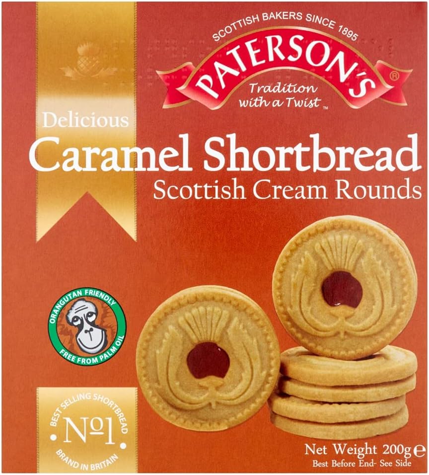 Paterson's Caramel Shortbread Scottish Cream Rounds, 200g : Amazon.co ...