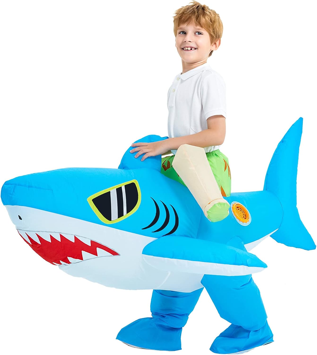 KOOY - Disfraz inflable de tiburón para niños, disfraz de Halloween ...