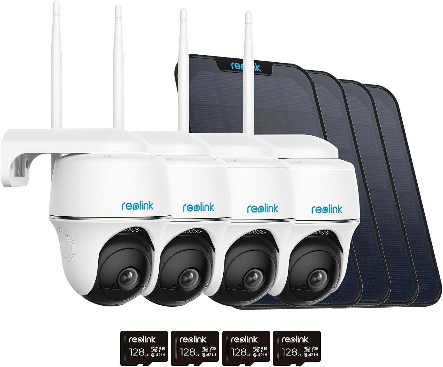 Amazon.com : REOLINK Argus PT 4 Pack Bundle - Solar Security Camera ...