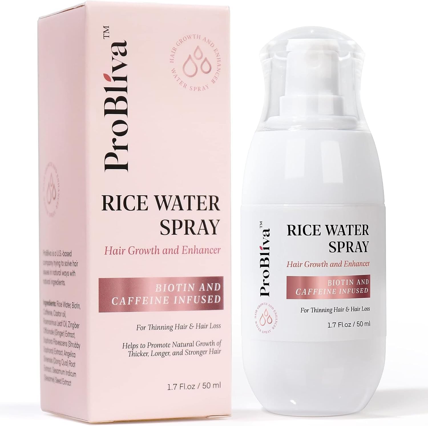 Amazon.com : ProBliva Rice Water Hair Growth Spray for Women, Biotin ...