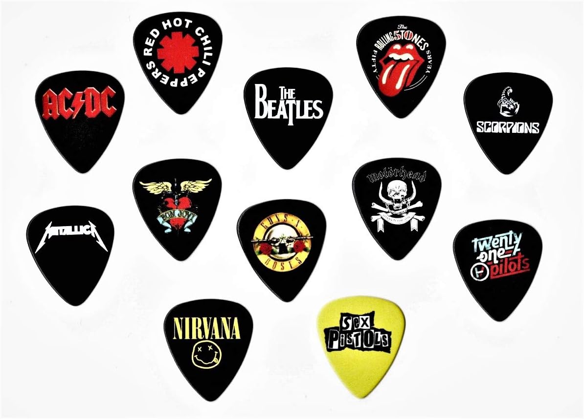 Amazon.com: 12 x Classic Albums Guitar Pick Set. Guitar Plectrums For ...