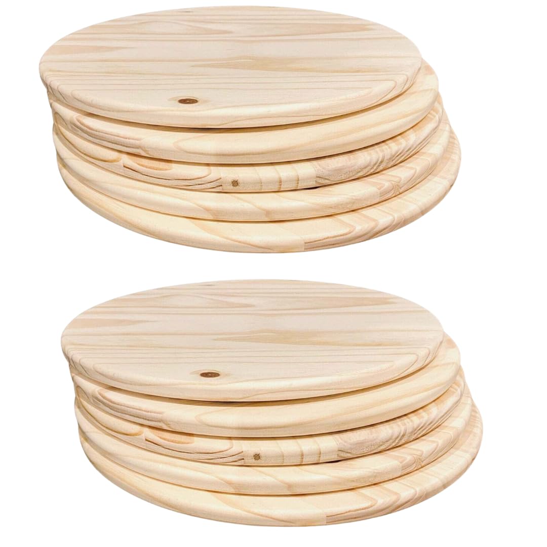 Amazon.com: Set of 10-1 inch Thick, 12" Wood Circle for Crafts ...